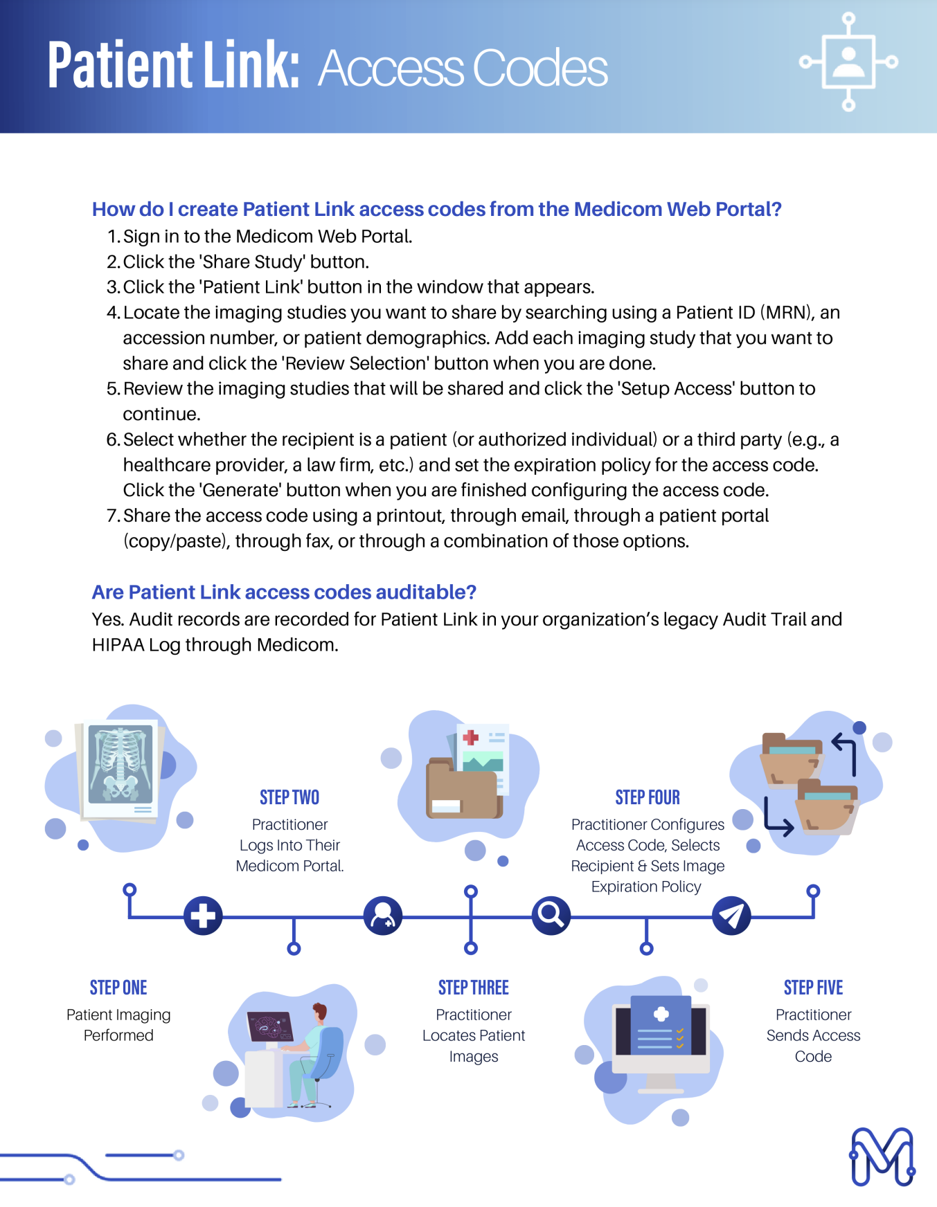 Patient Link Access Code Instructions