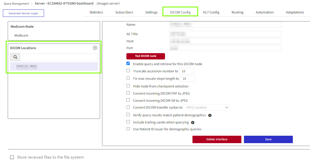 How To Setup DICOM Config