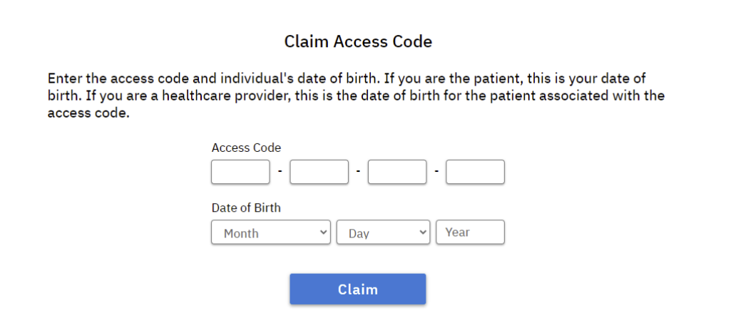 Patient Link: How to Generate an Access Code for a Patient